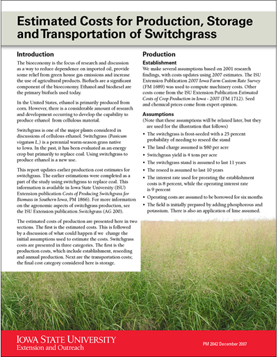 Switchgrass Ethanol