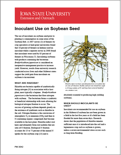 Inoculant Use on Soybean Seed Inoculant Use on Soybean Seed