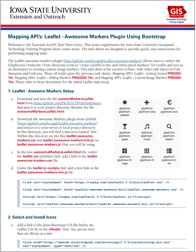 Mapping Apis Leaflet Awesome Markers Plugin Using Bootstrap