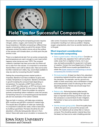 Field Tips for Successful Composting Field Tips for Successful Composting